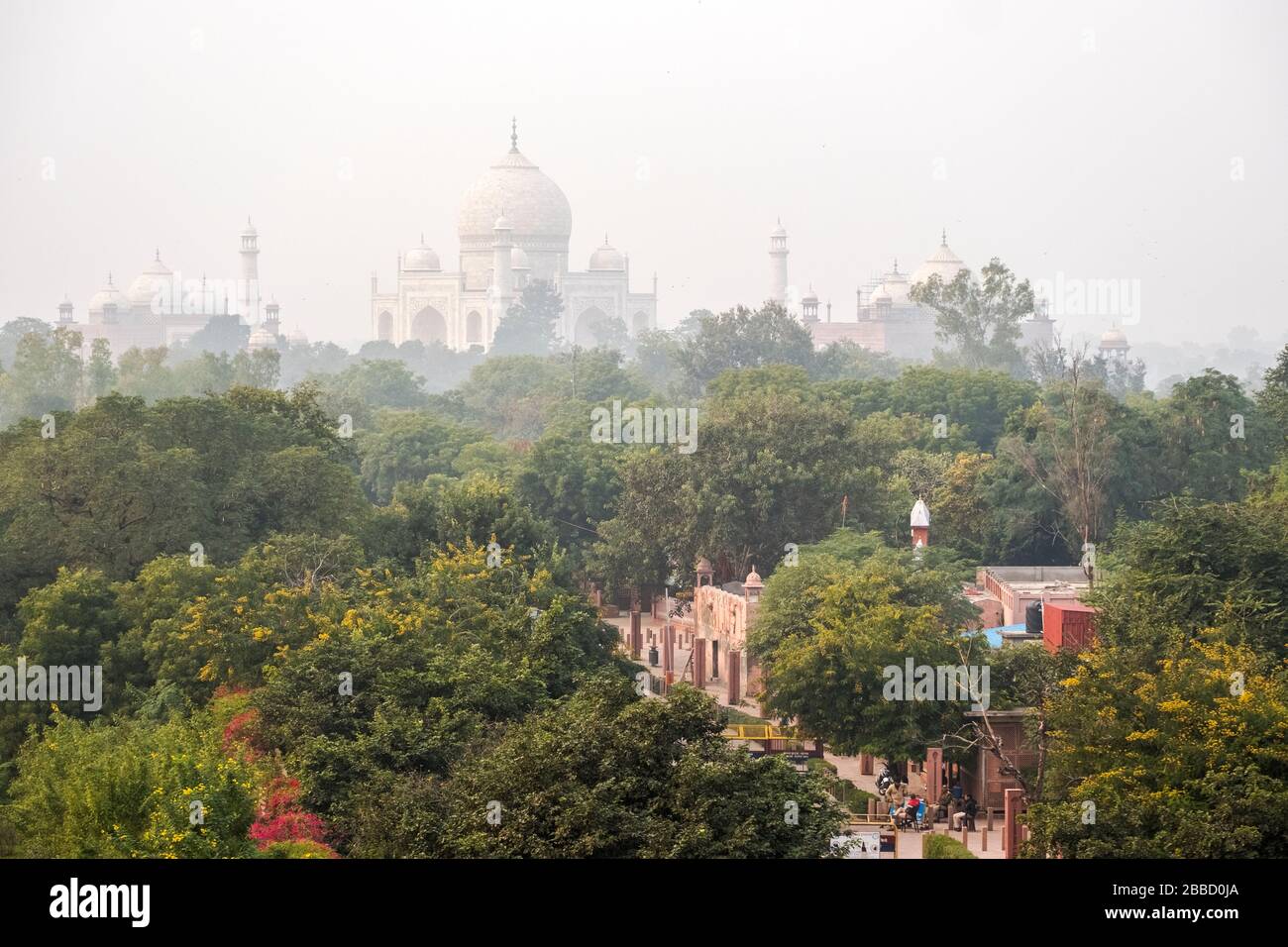 A view of Taj Mahal from a rooftop of a hotel Stock Photo - Alamy
