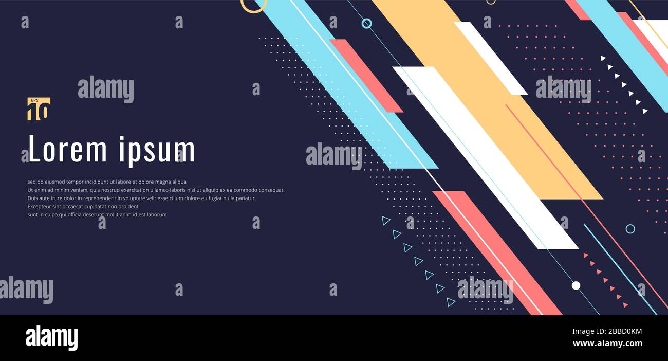 Banner web design template dynamic geometric pattern diagonal stripes ...