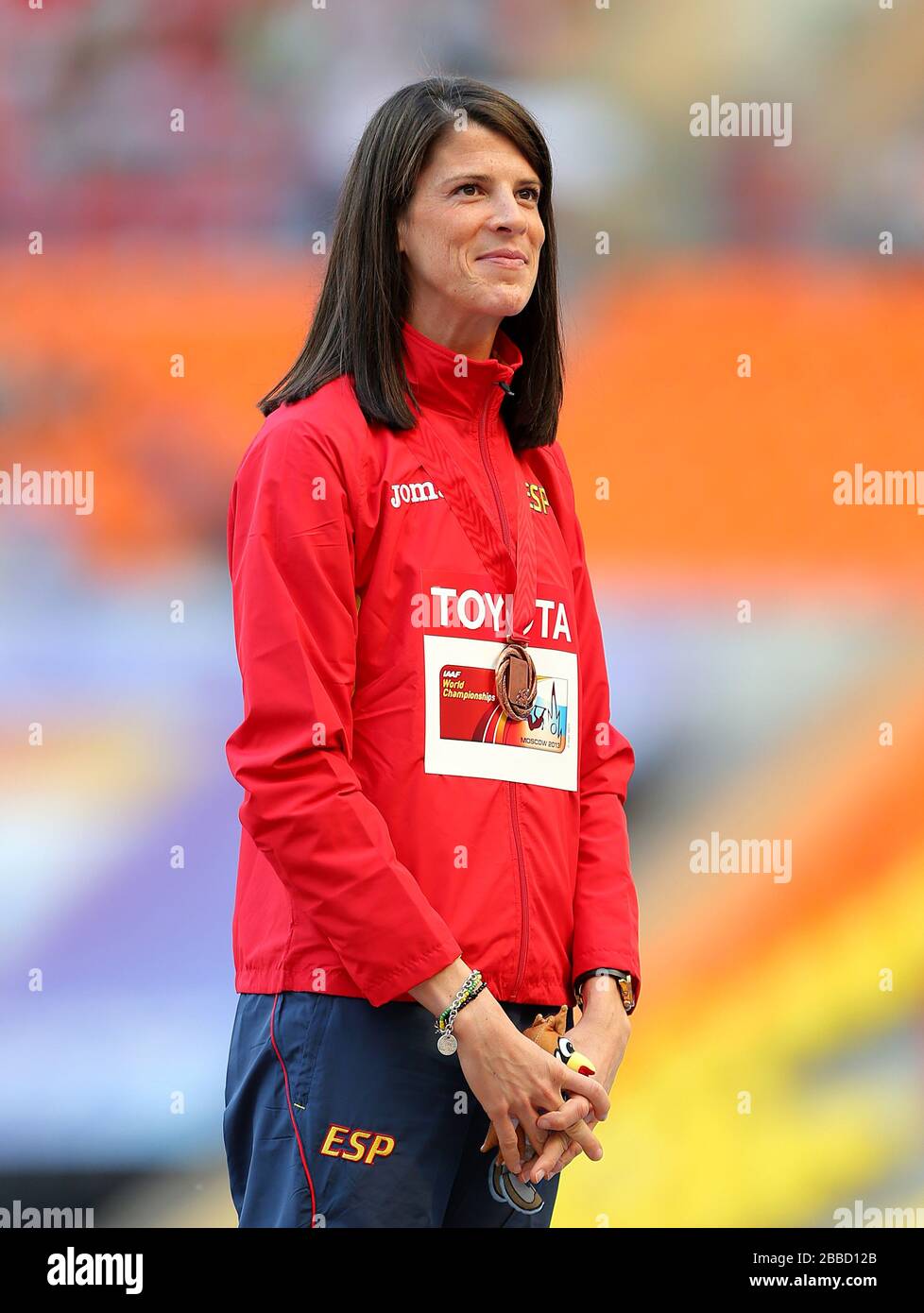 Spain's Ruth Beitia who won bronze in the Women's High Jump Stock Photo ...