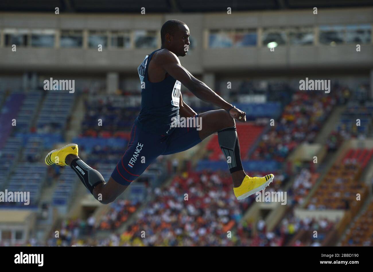 France's Teddy Tamgho on his way to Gold in the Men's Triple Jump Final ...