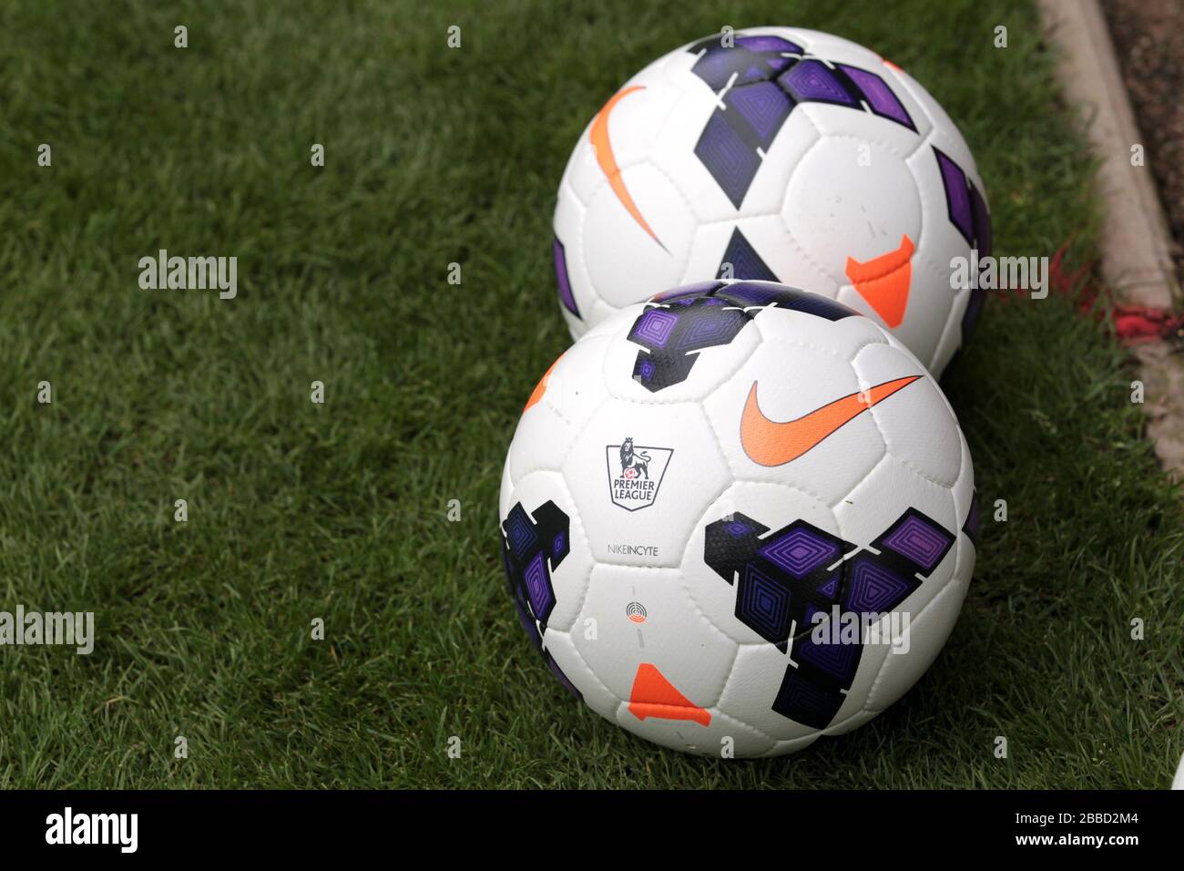 A view of the official Nike match balls Stock Photo - Alamy