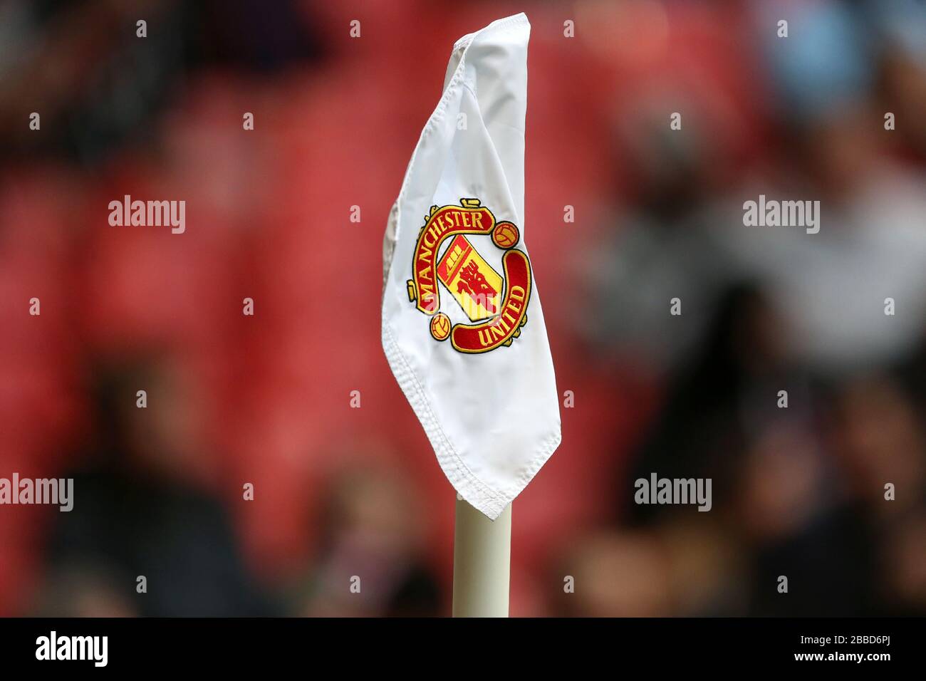 A view of the Manchester United corner flag Stock Photo - Alamy