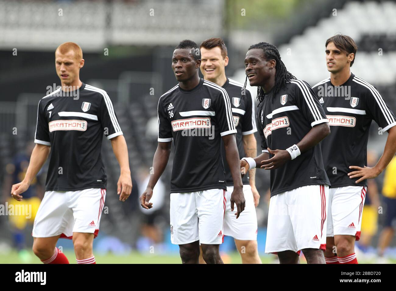 Fulham players during warm up Stock Photo - Alamy