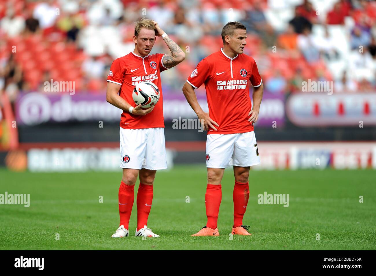 Charlton Athletic's Danny Green (left) and Mark Gower Stock Photo - Alamy