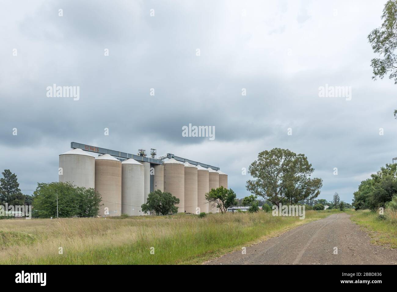 WINBURG, SOUTH AFRICA - MARCH 1, 2020: Grain silos in Winburg, a small ...