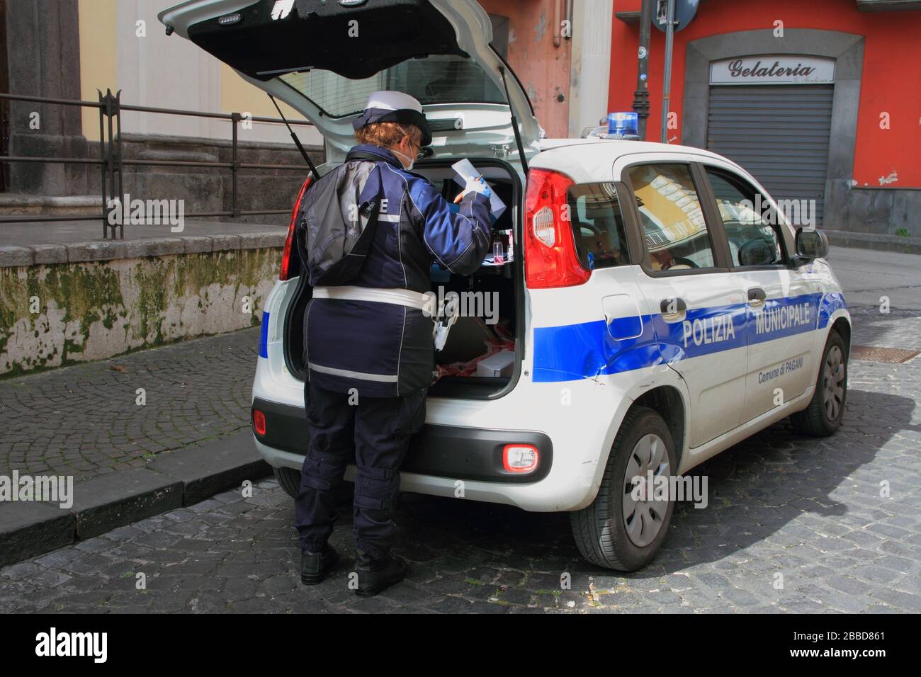 Local police officers carry out checkpoints for people in circulation ...