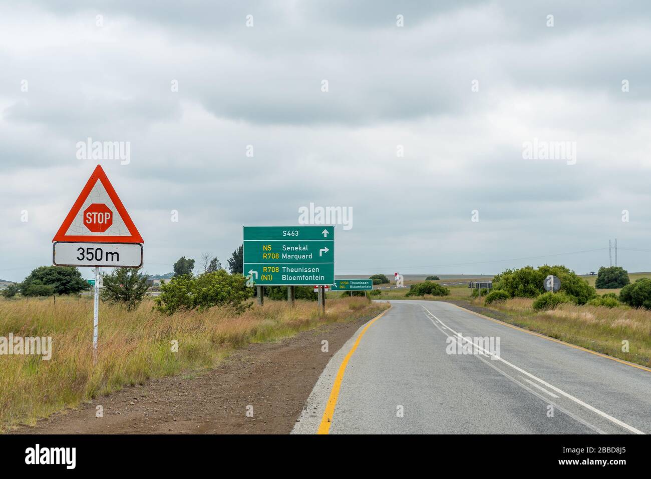 WINBURG, SOUTH AFRICA - MARCH 1, 2020: Landscape on road S463 at the ...