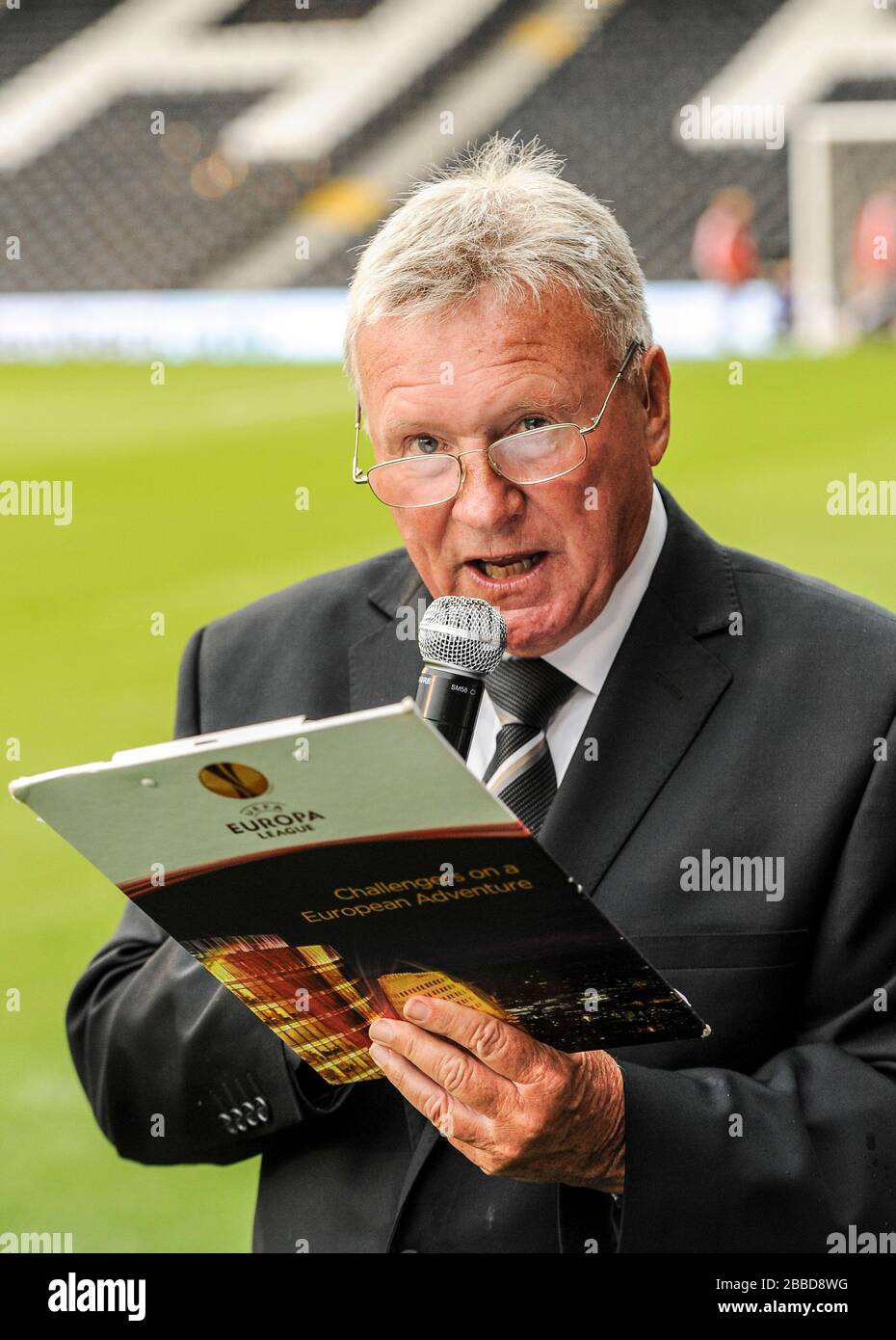 David Hamilton, matchday announcer Stock Photo - Alamy