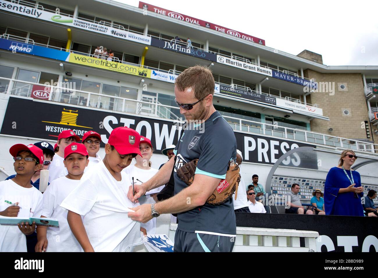 Surrey's Ali Brown signs autographs for fans Stock Photo - Alamy