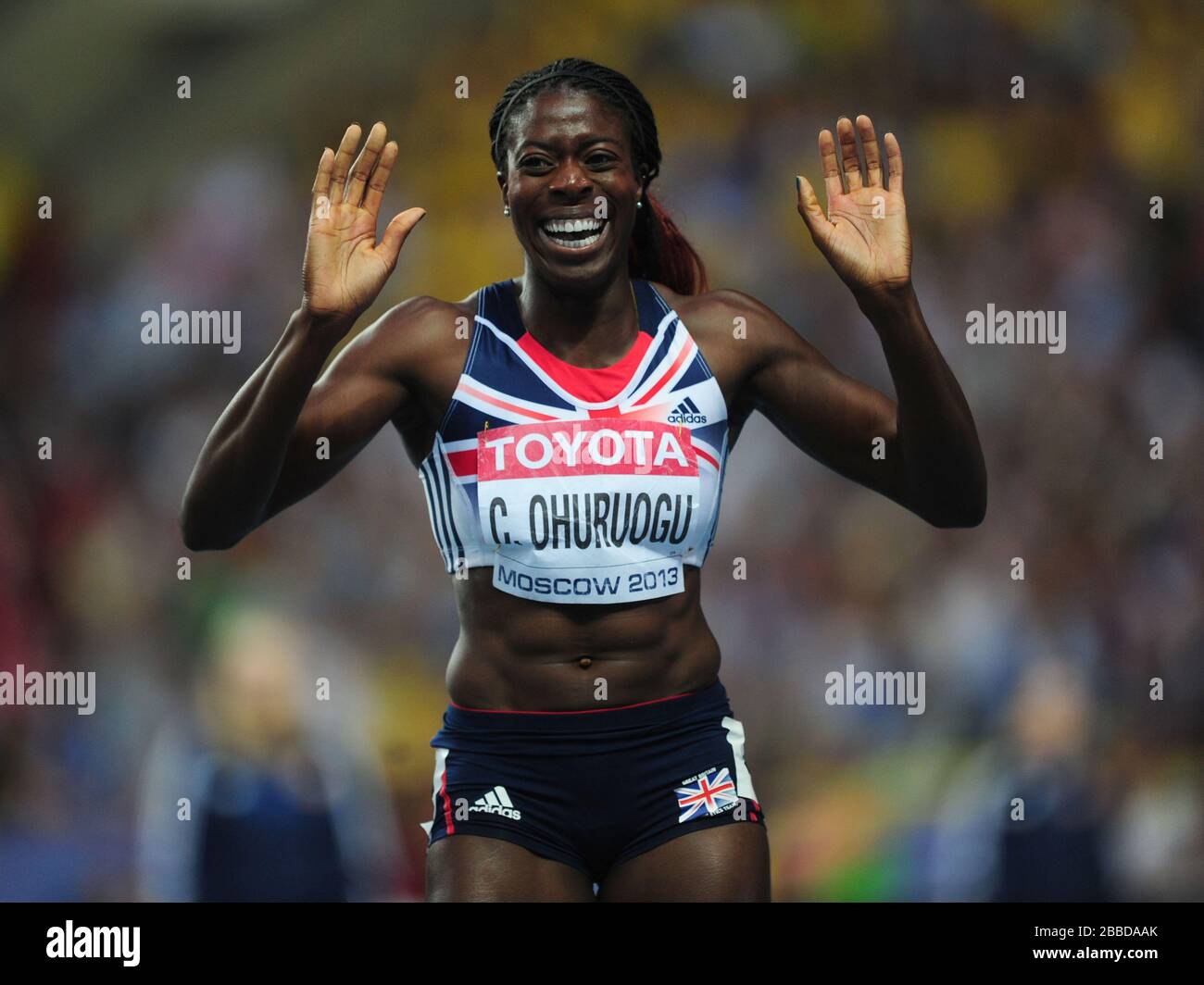 Great Britain's Christine Ohuruogu reacts to her winning the Women's ...