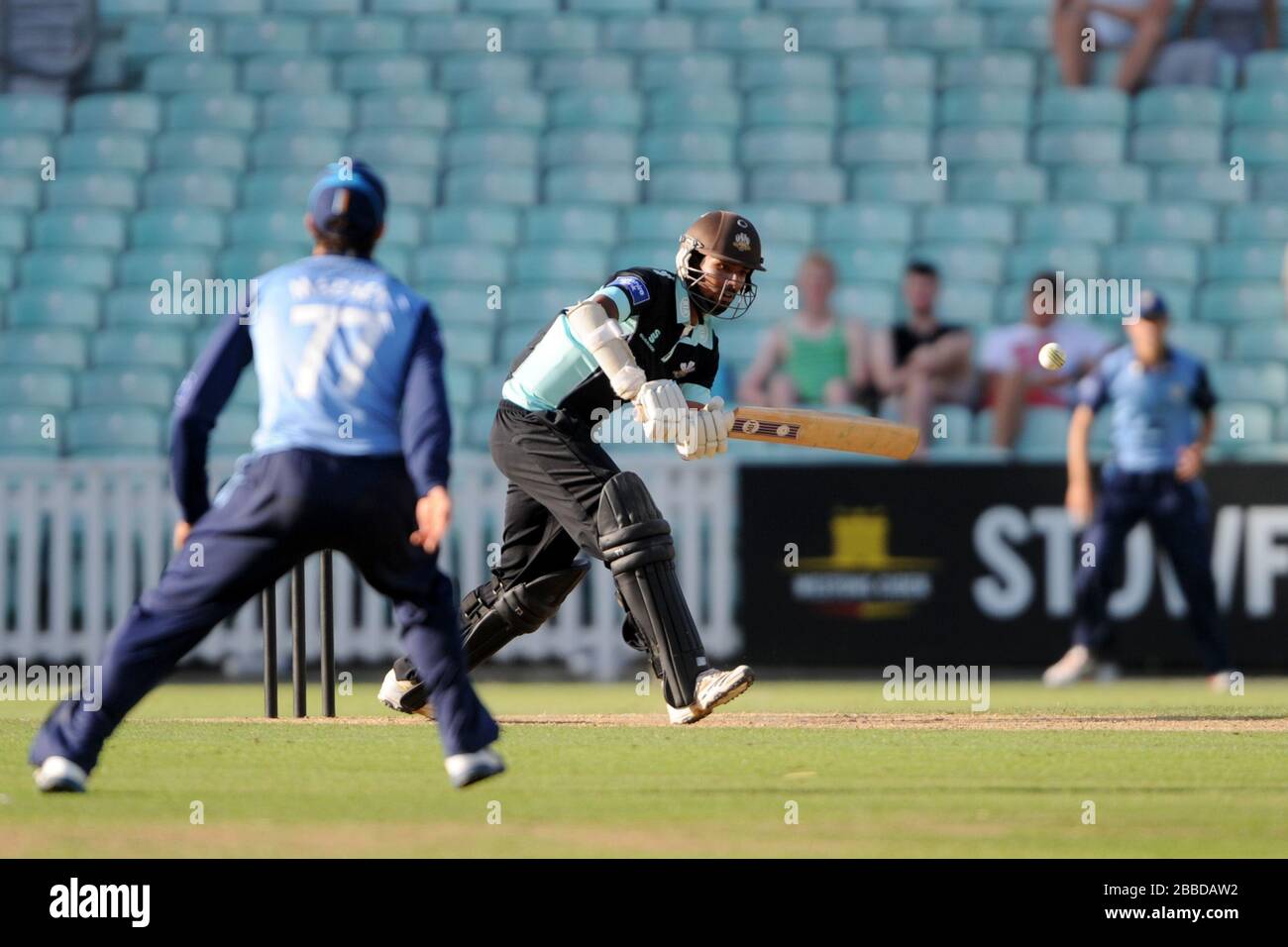 Surrey's Arun Harinath in batting action Stock Photo - Alamy
