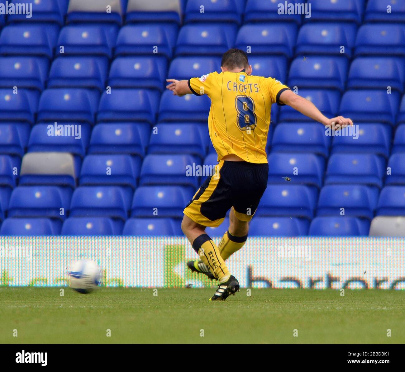 Brighton & Hove Albion's Andy Crofts scores his side's winning goal ...