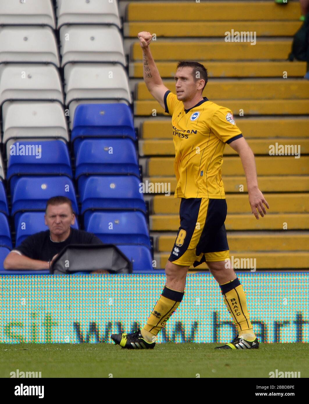 Brighton's Andy Crofts celebrates winning goal Stock Photo - Alamy