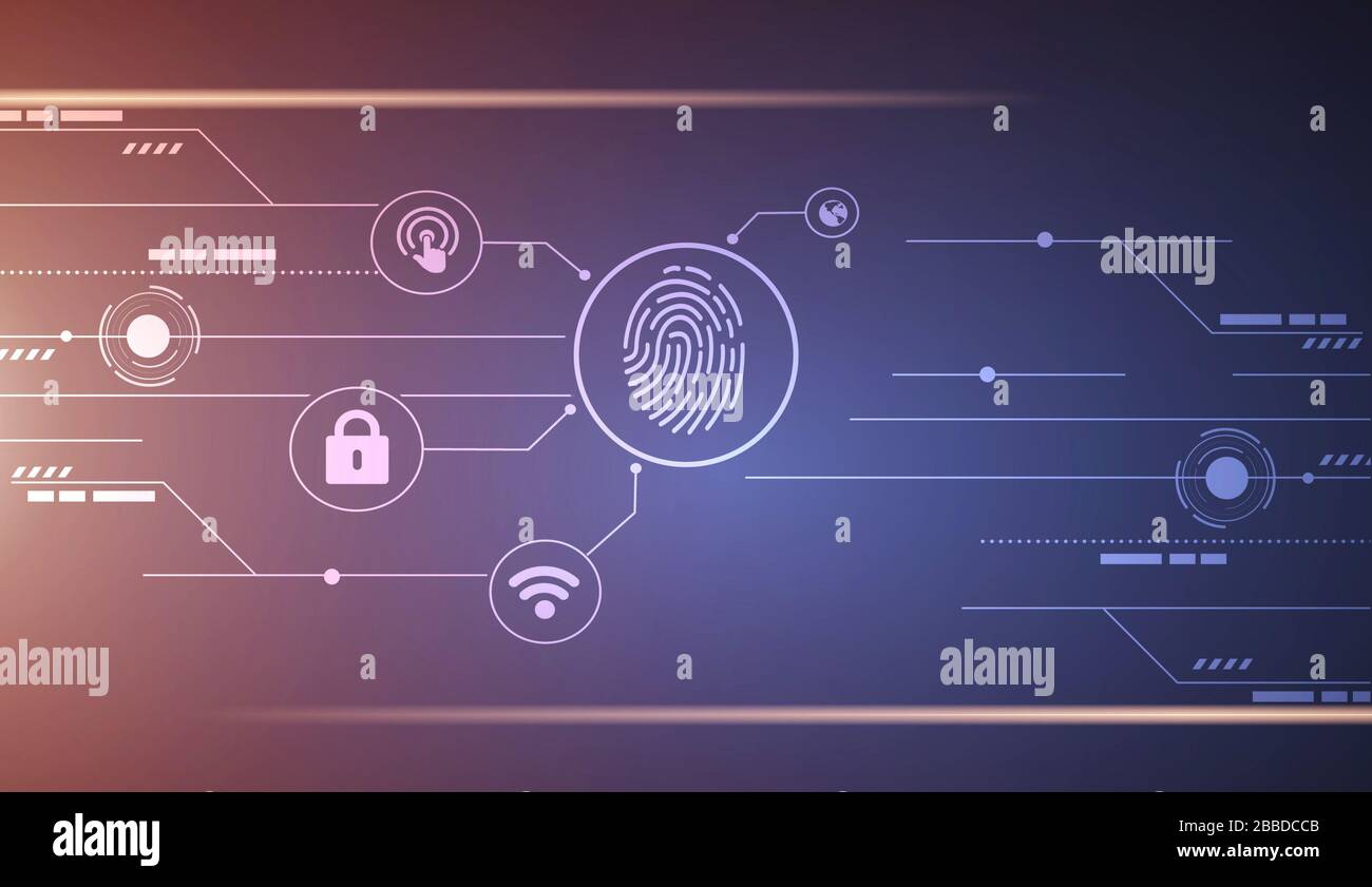 Biometric verification. Digital touch scanner with fingerprint lock ...