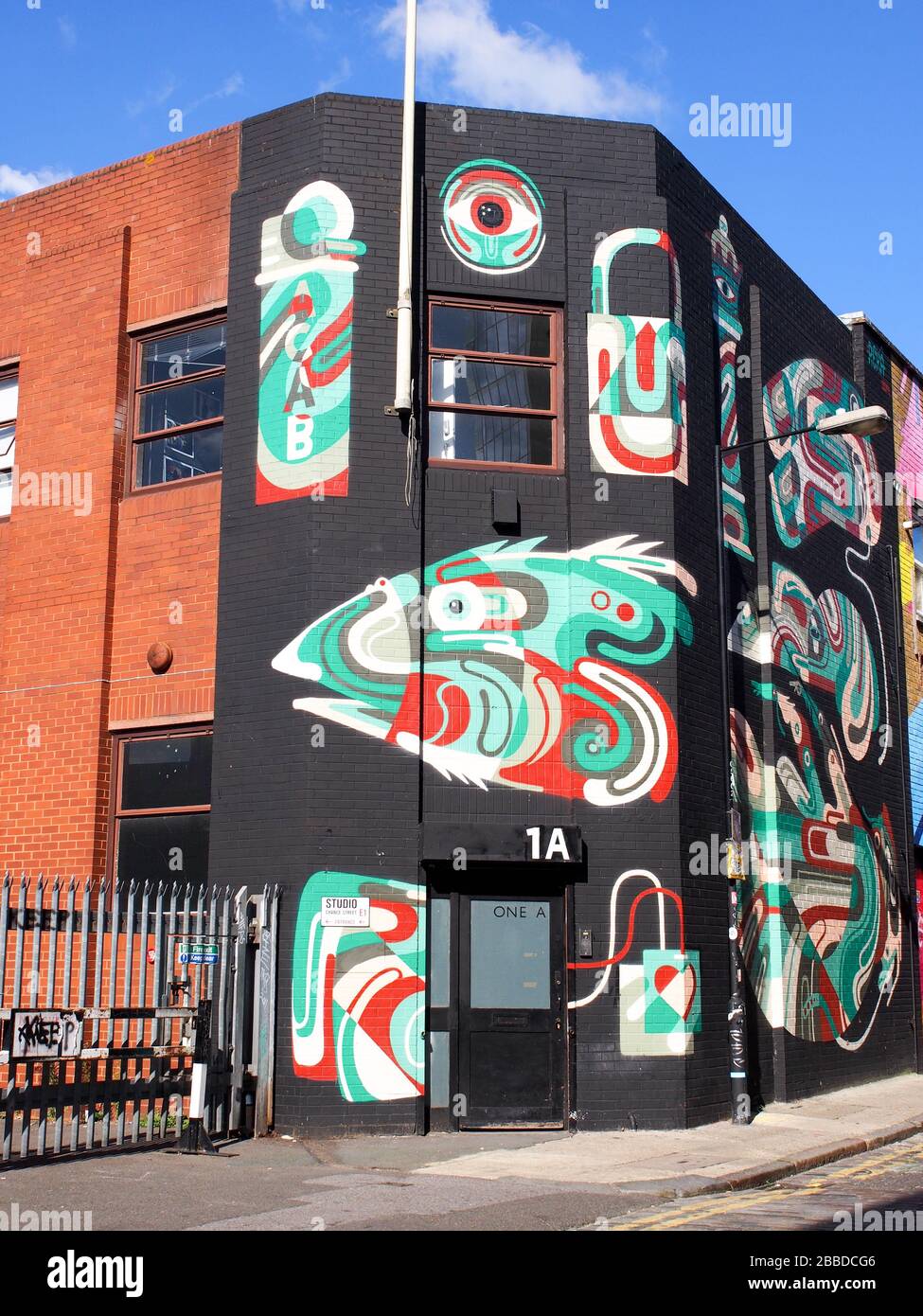 London beautiful street art, workart in Shoreditch, East London Stock ...