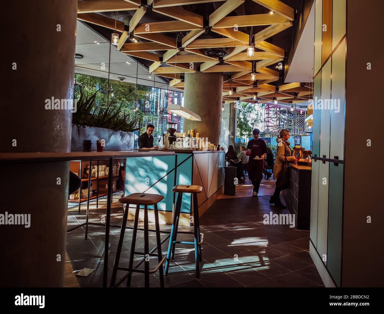 Interior of Gail’s bakery at Unit C Neo-Bankside. Design and modern ...