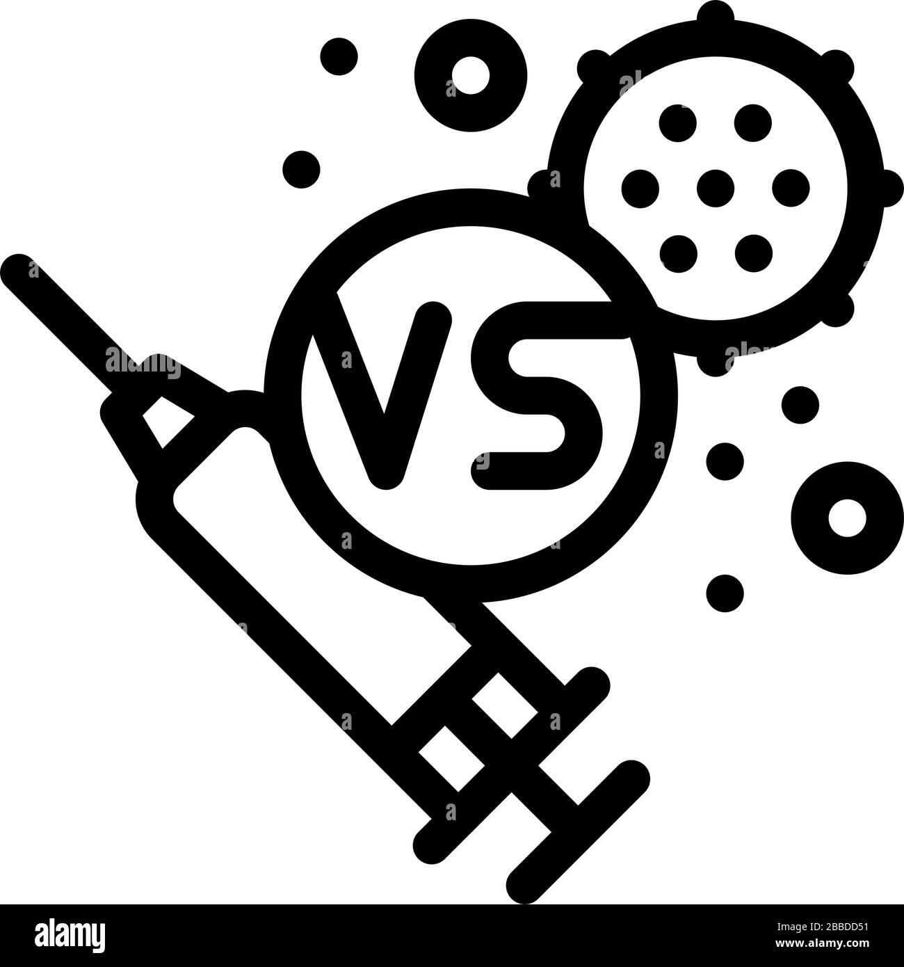 anti-virus injection icon vector outline illustration Stock Vector ...