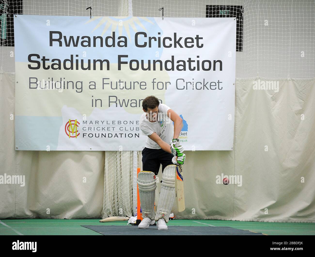 Alby Shale batting during his attempt to break the Guinness World ...