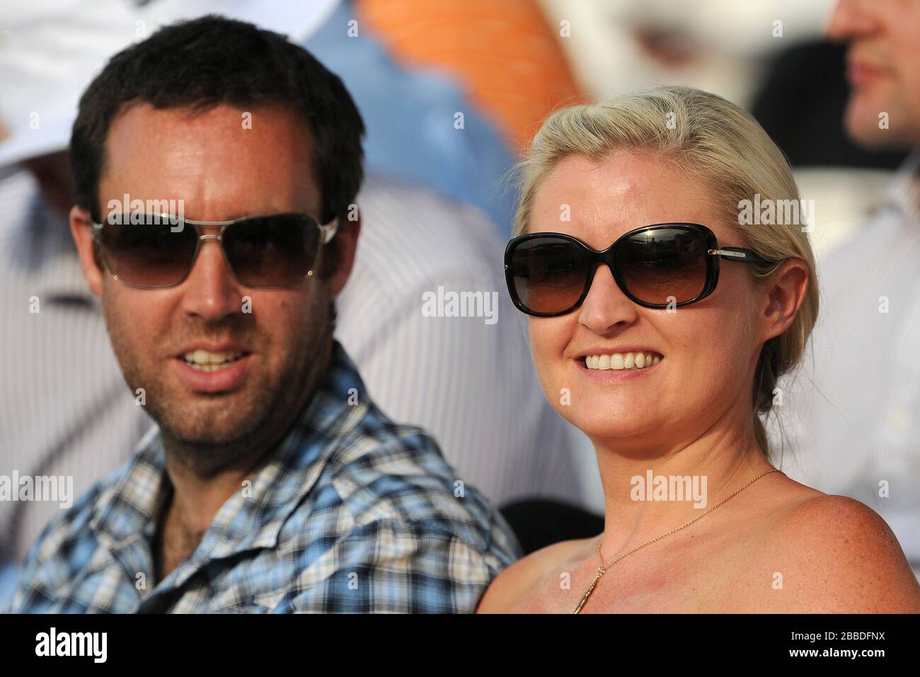 The crowd enjoy the action from the stands Stock Photo - Alamy
