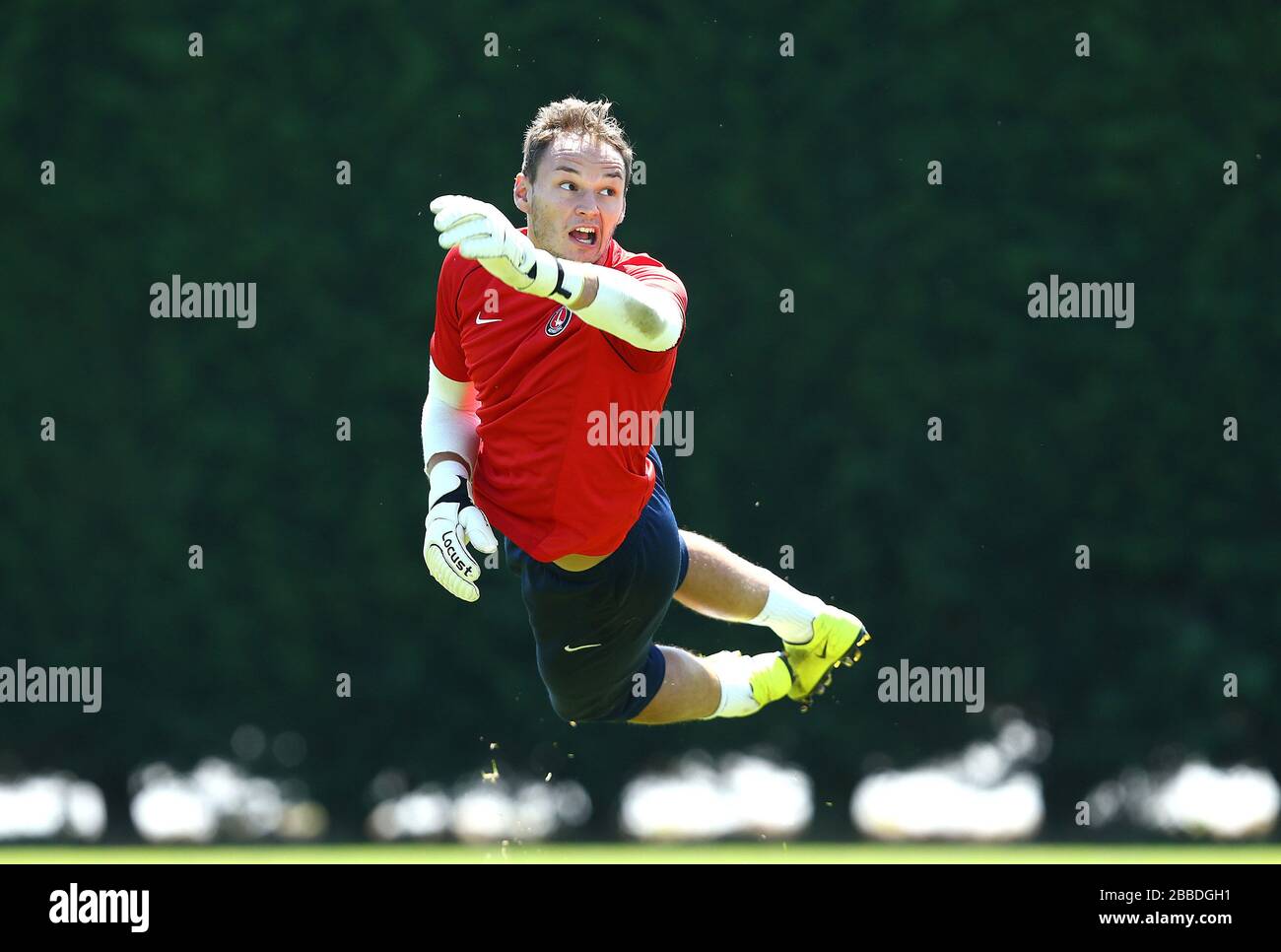 Charlton Athletic goalkeeper David Button in action Stock Photo - Alamy