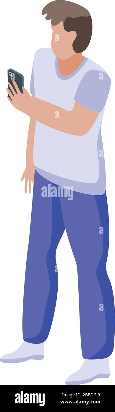 Boy take photo in zoo icon, isometric style Stock Vector Image & Art ...