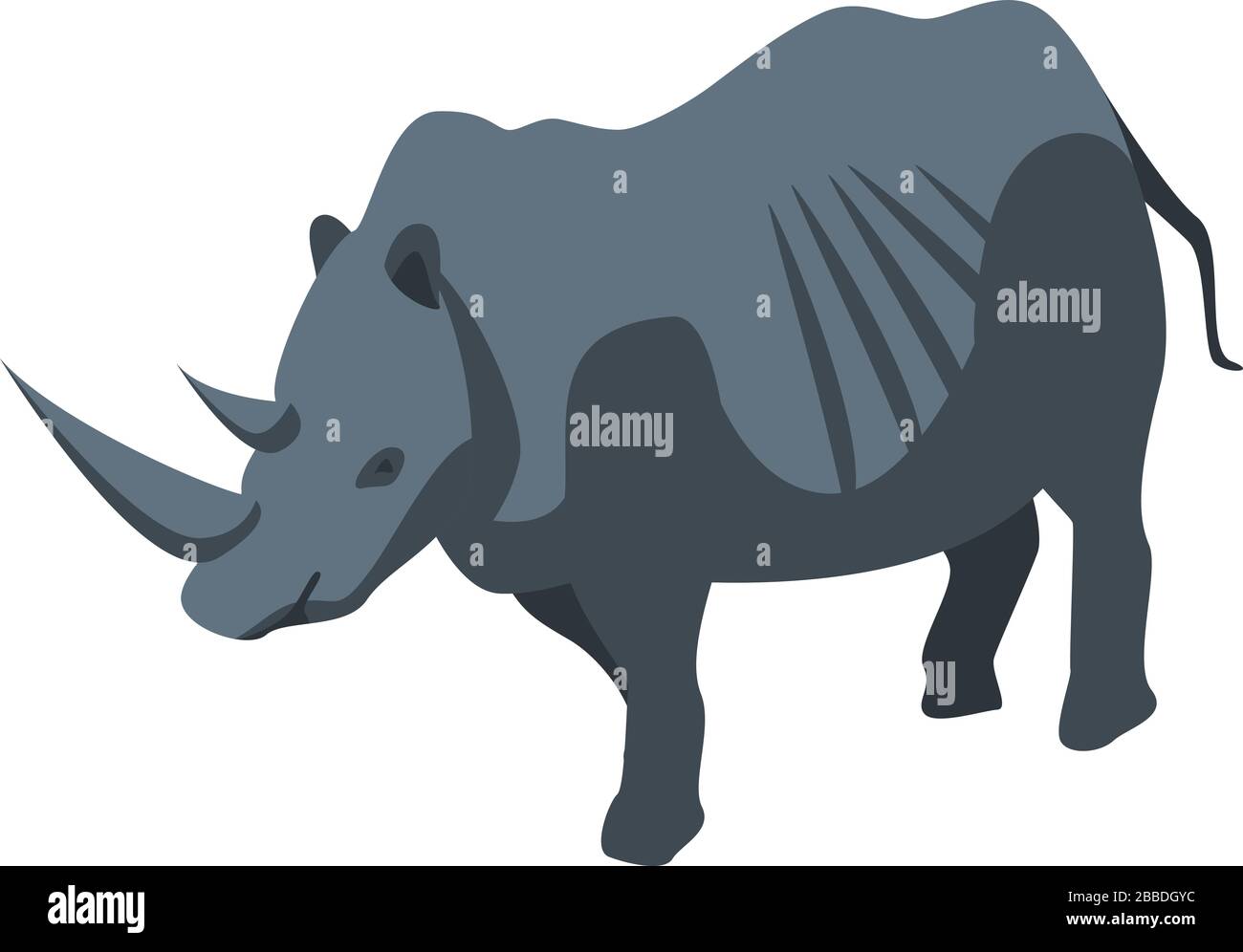Zoo rhinoceros icon, isometric style Stock Vector Image & Art - Alamy