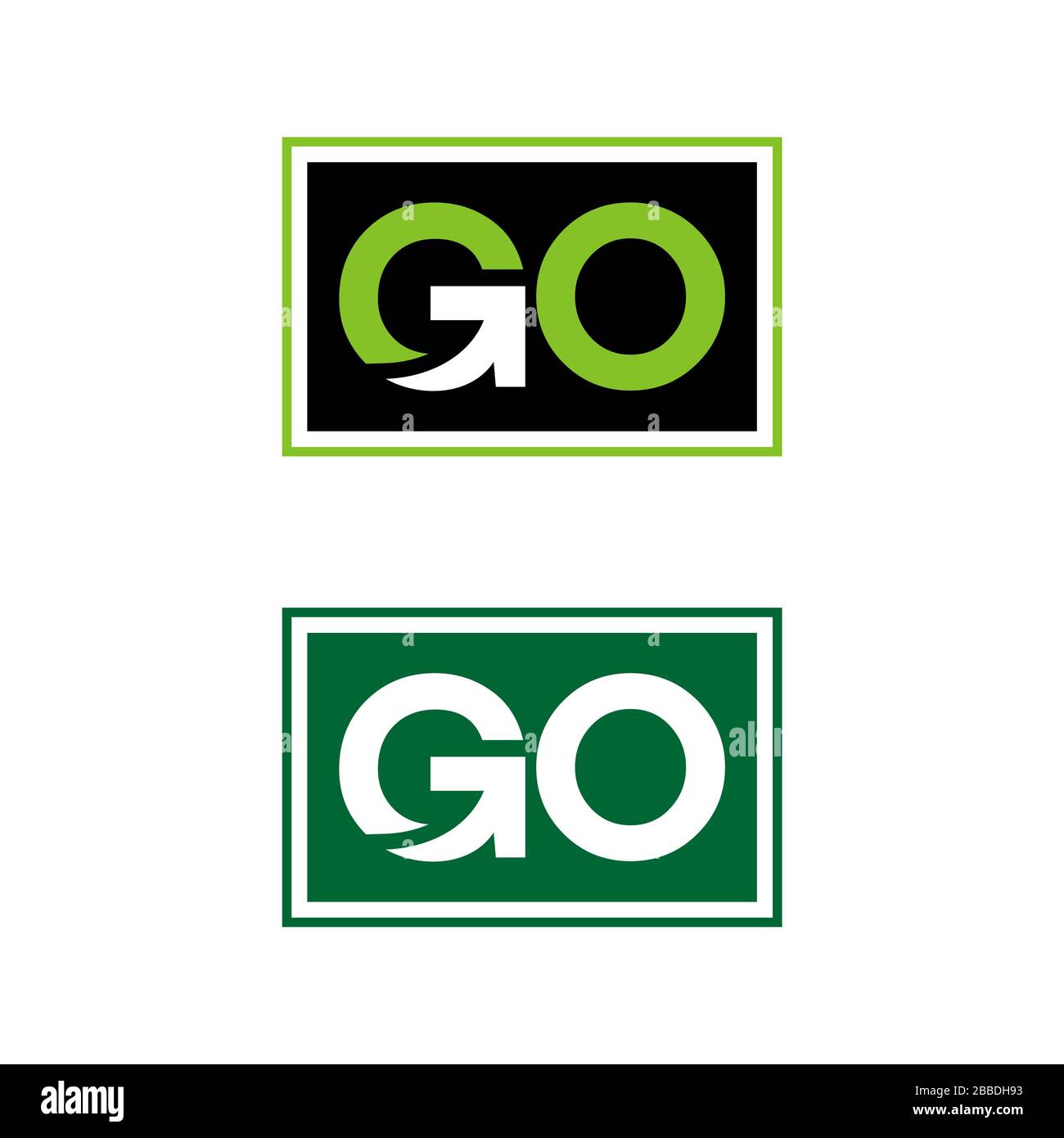GO Logo Template Illustration Design. Vector EPS 10 Stock Photo - Alamy