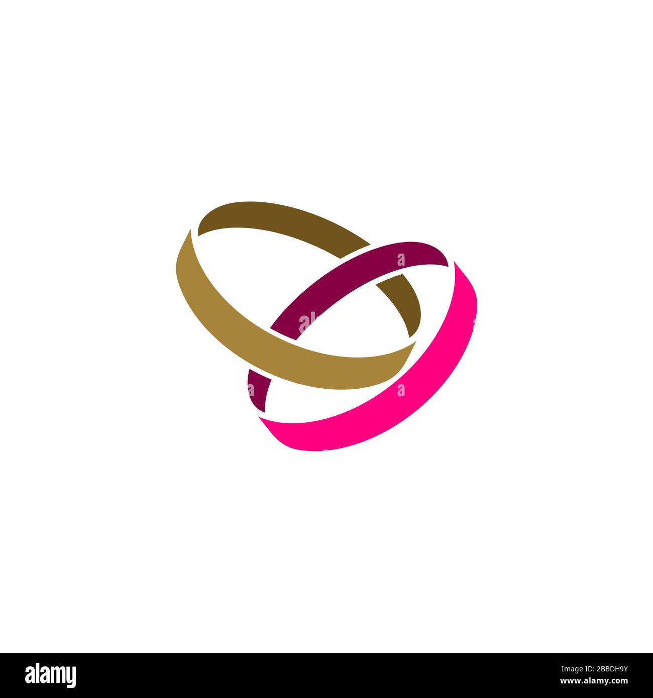 Wedding Ring Logo Template Illustration Design. Vector EPS 10 Stock ...