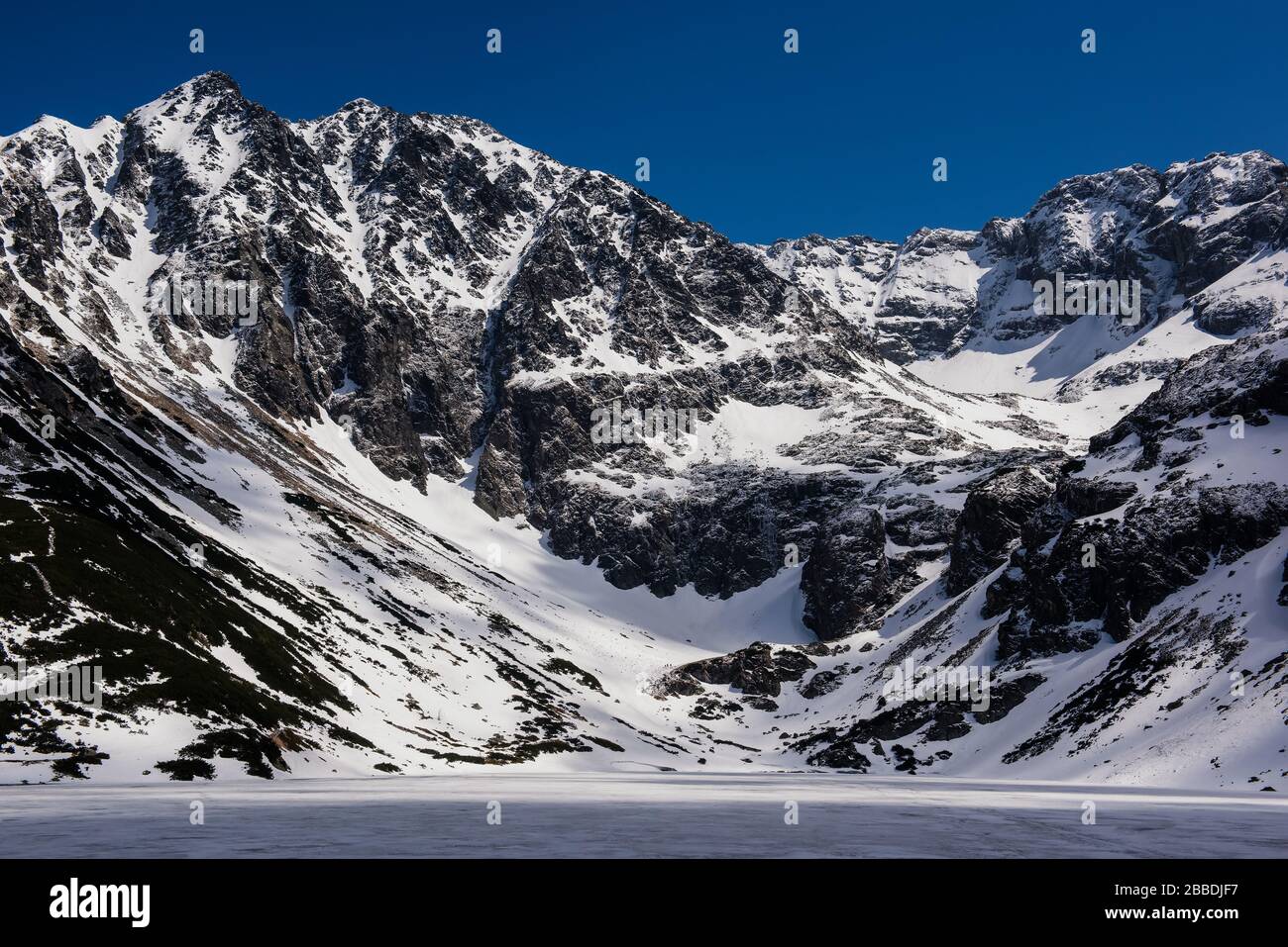 Snowy Tatra mountains in spring. Local travel concept Stock Photo - Alamy