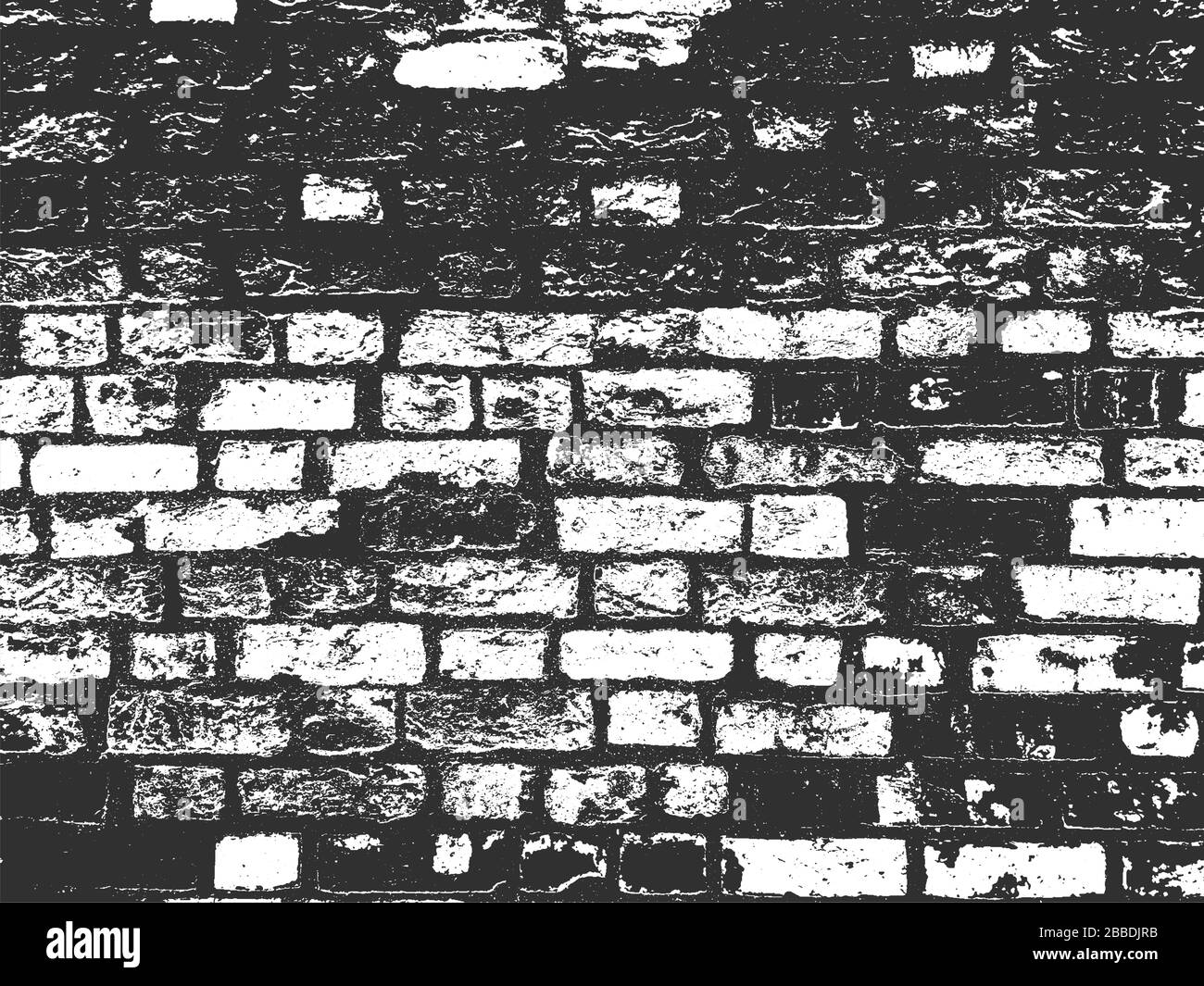 Distress old brick wall texture. Black and white grunge background ...