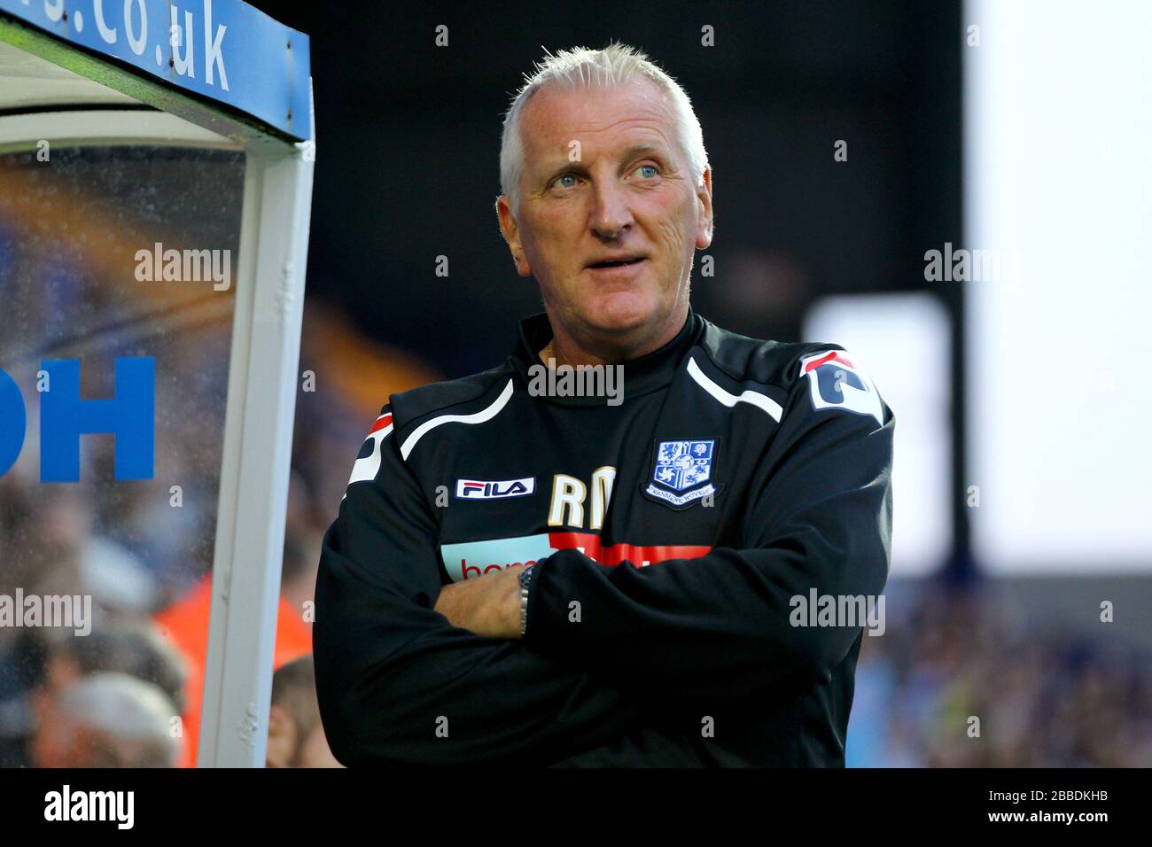 Tranmere Rovers manager Ronnie Moore on the touchline Stock Photo - Alamy