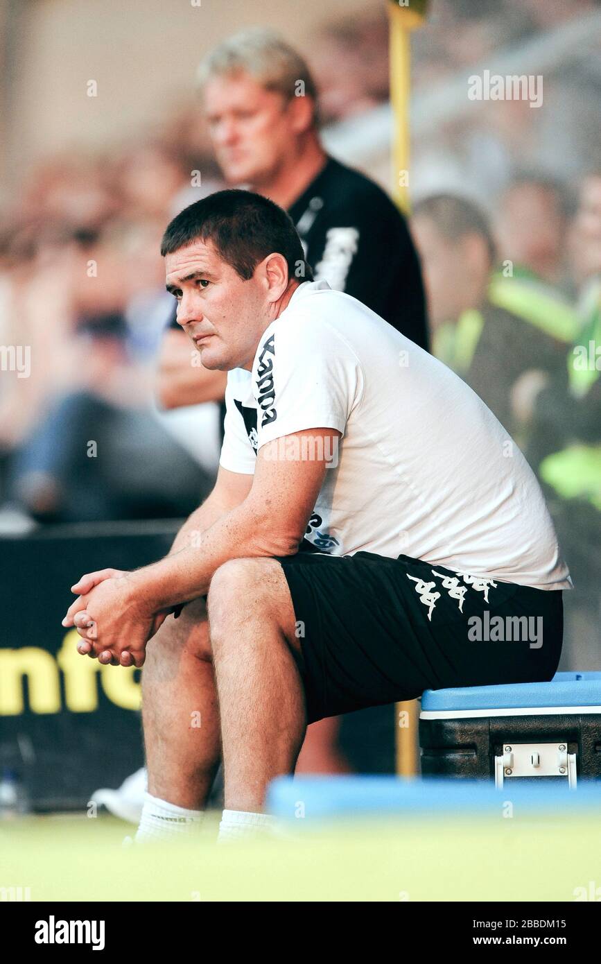Nigel Clough, Derby County manager Stock Photo - Alamy