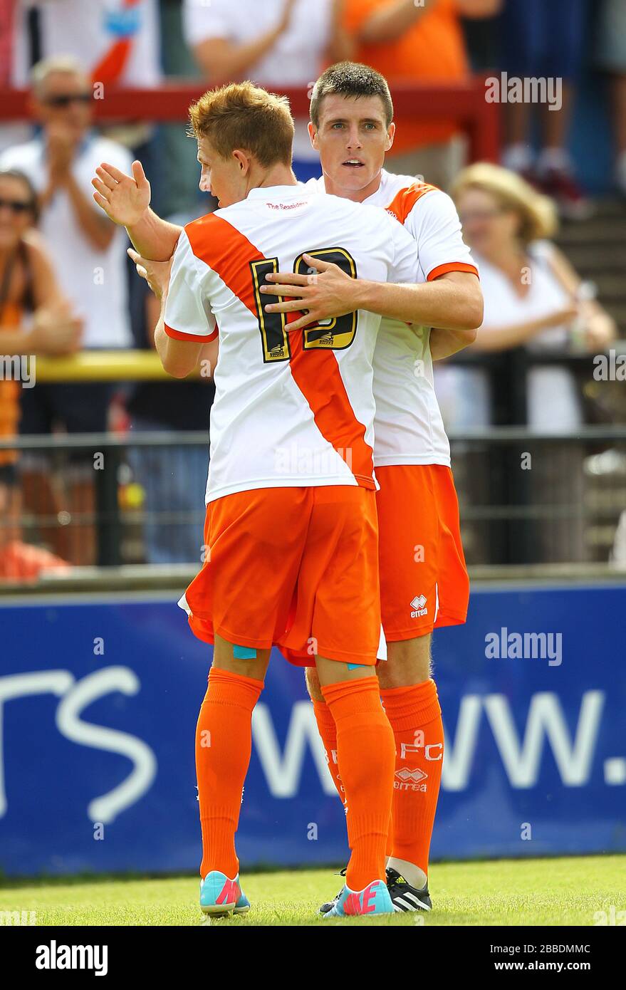 Blackpool's Bobby Grant celebrates scoring his goal against York City ...