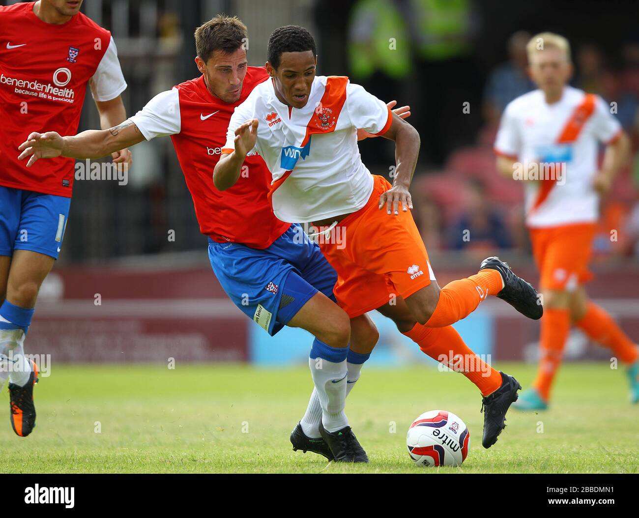 York City's Chris Smith and Blackpool's Tom Ince Stock Photo - Alamy
