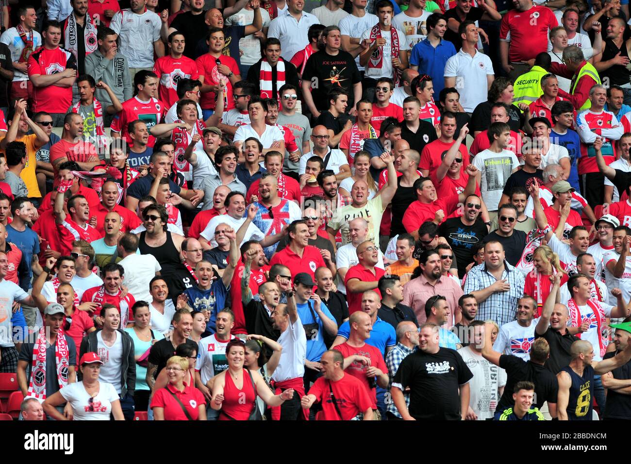 Royal Antwerp supporters have a disco in the stands Stock Photo - Alamy