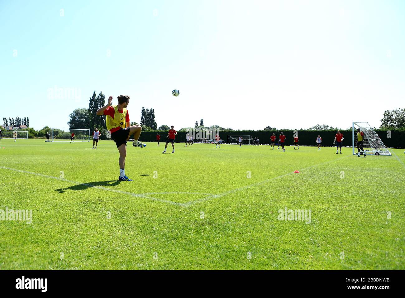 Charlton Athletic players during training at Sparrows Lane Stock Photo ...