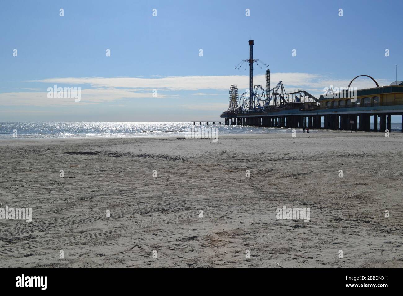 Pier in Galveston Island, Texas Stock Photo - Alamy