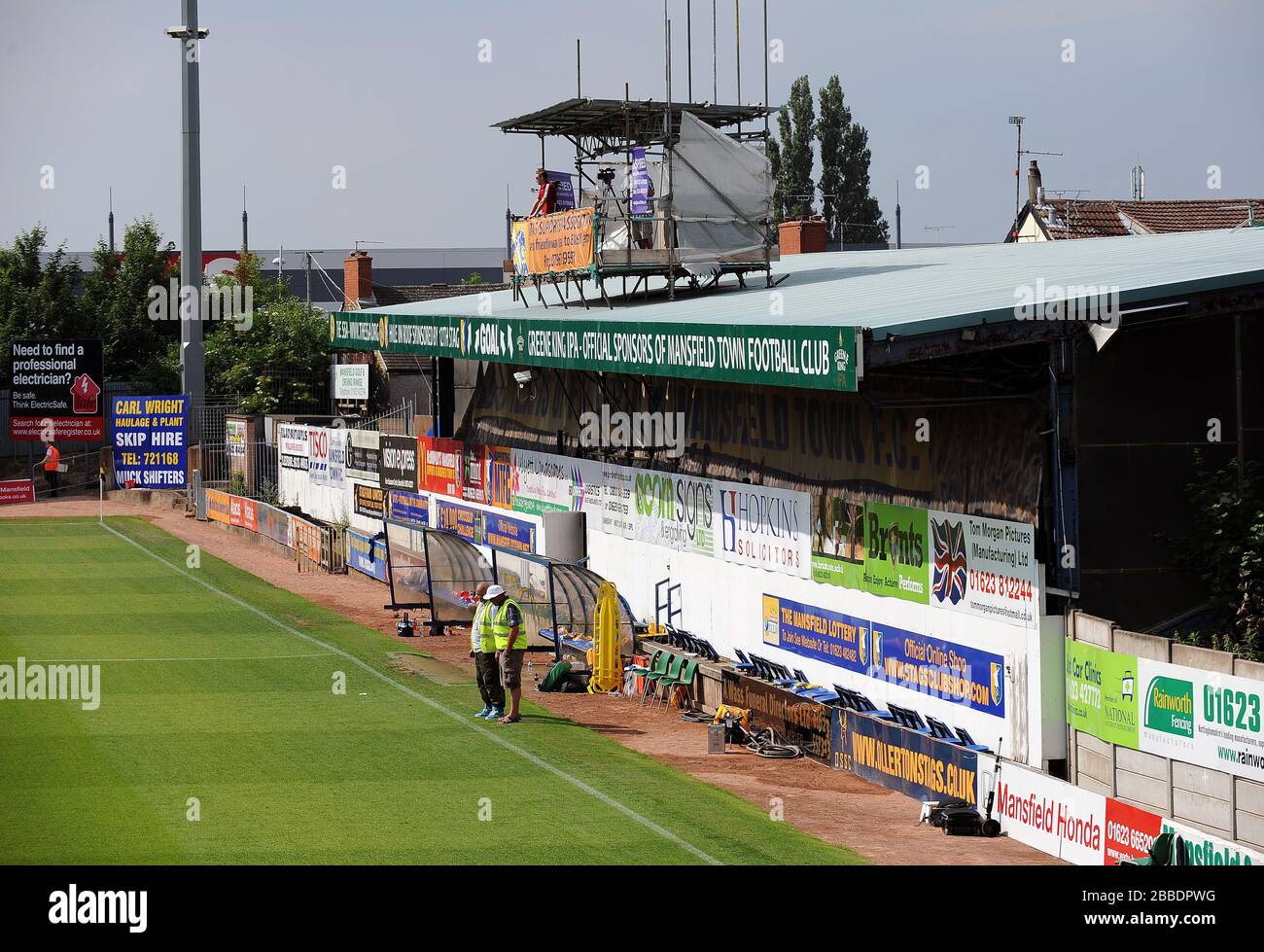 General view of Field Mill, home of Mansfield Town Stock Photo - Alamy