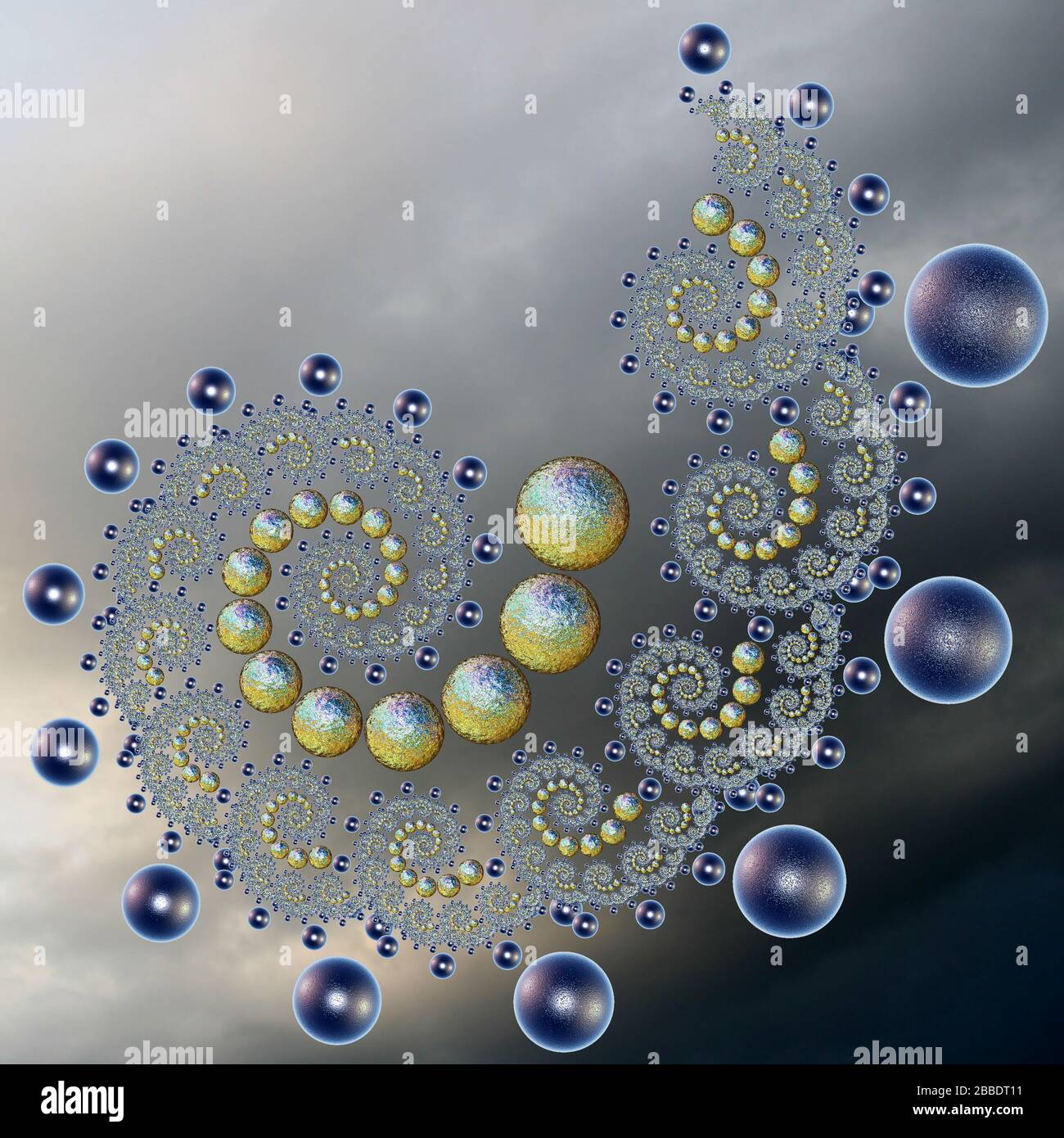 3D illustration of fractals calculated in the computer Stock Photo - Alamy