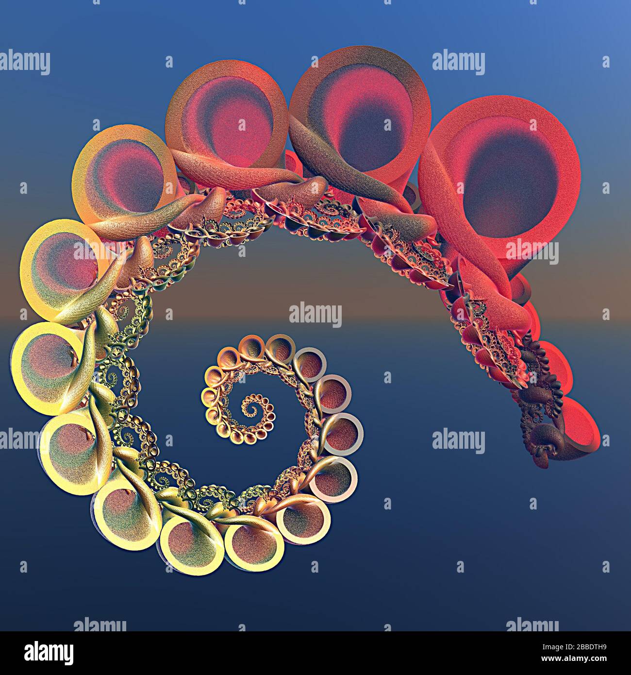 3D illustration of fractals calculated in the computer Stock Photo - Alamy