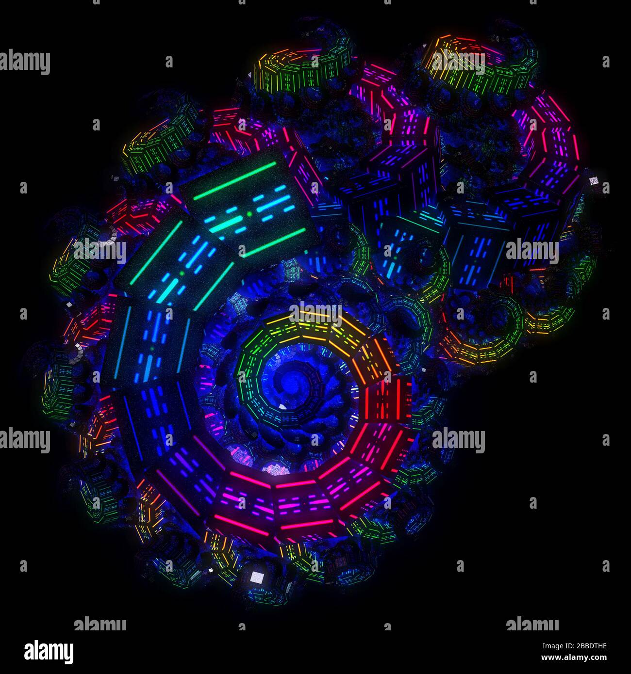3D illustration of fractals calculated in the computer Stock Photo - Alamy