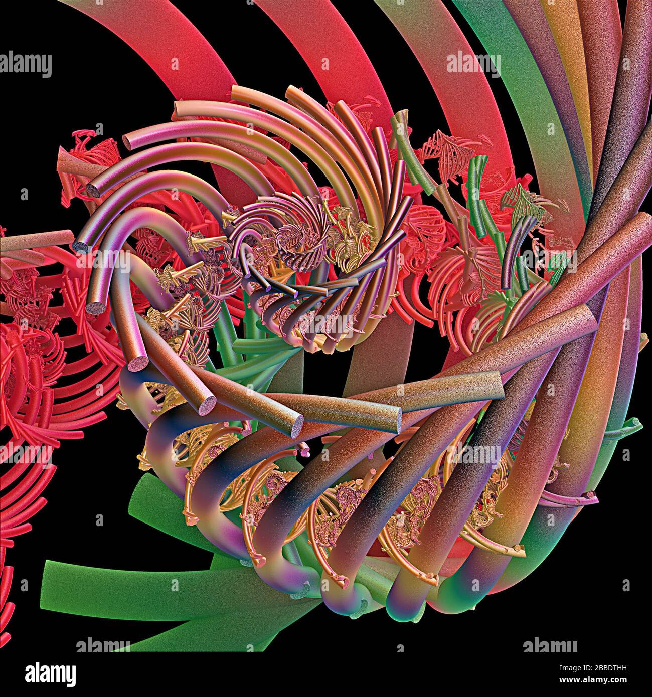 3D illustration of fractals calculated in the computer Stock Photo - Alamy