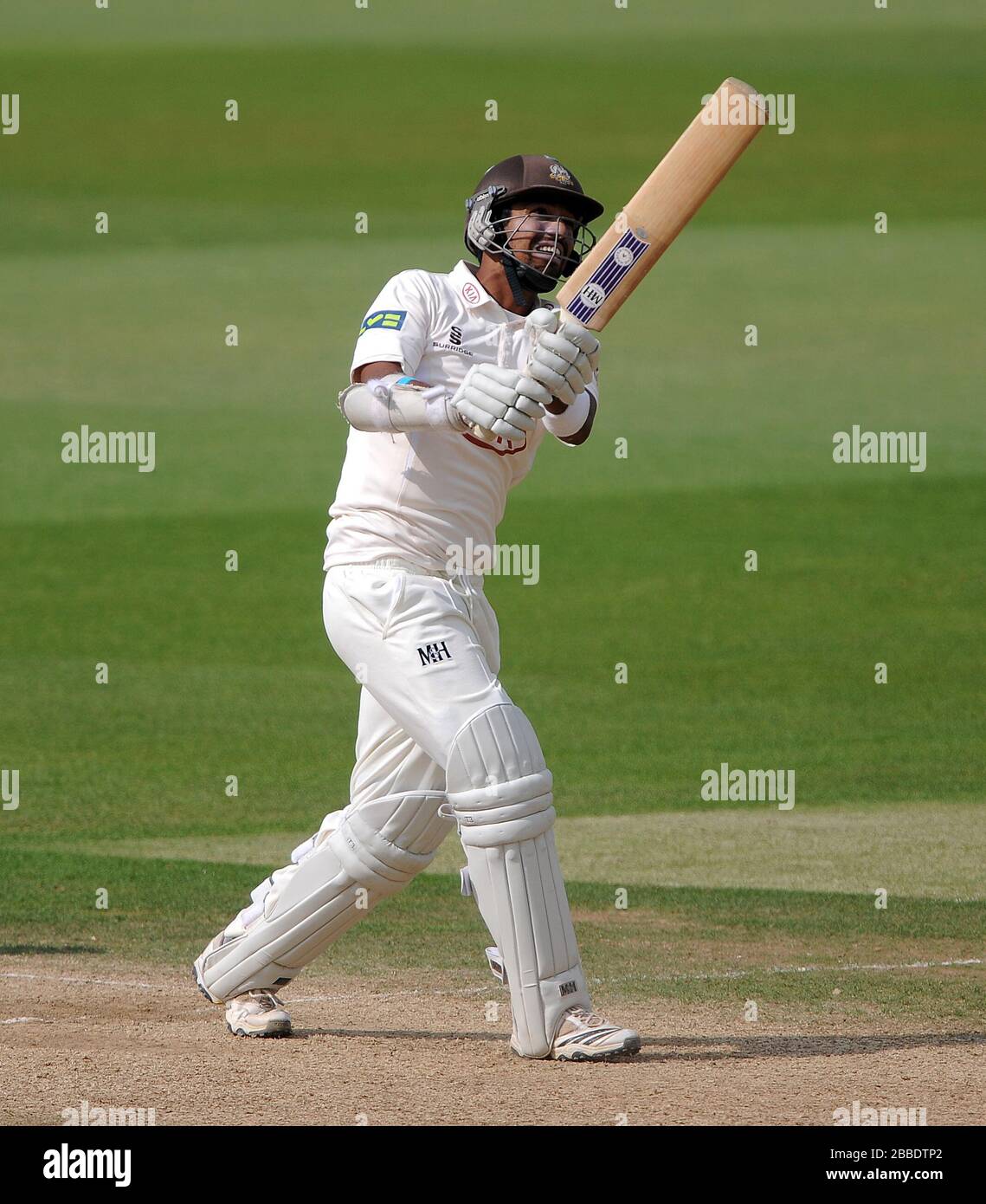 Surrey's Arun Harinath in batting action against Nottinghamshire Stock ...