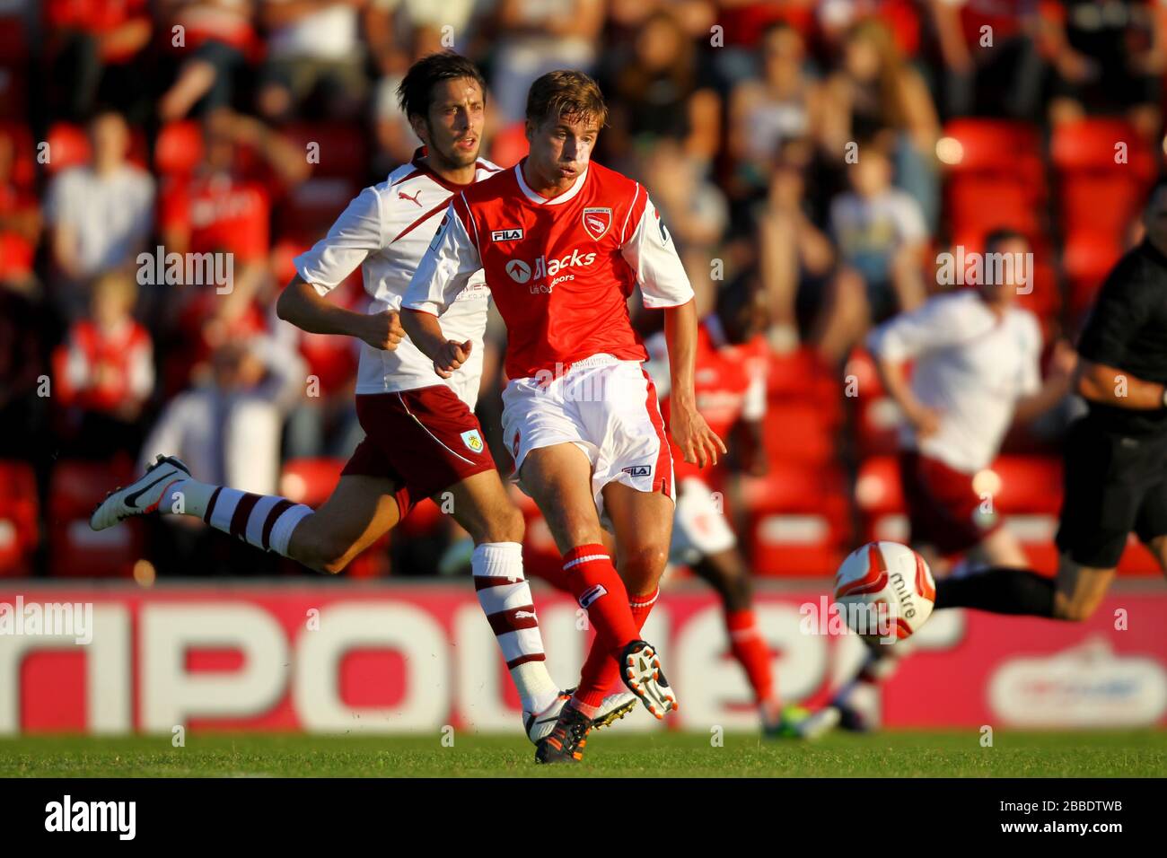 Morecambe's Andrew Flemming in action Stock Photo - Alamy
