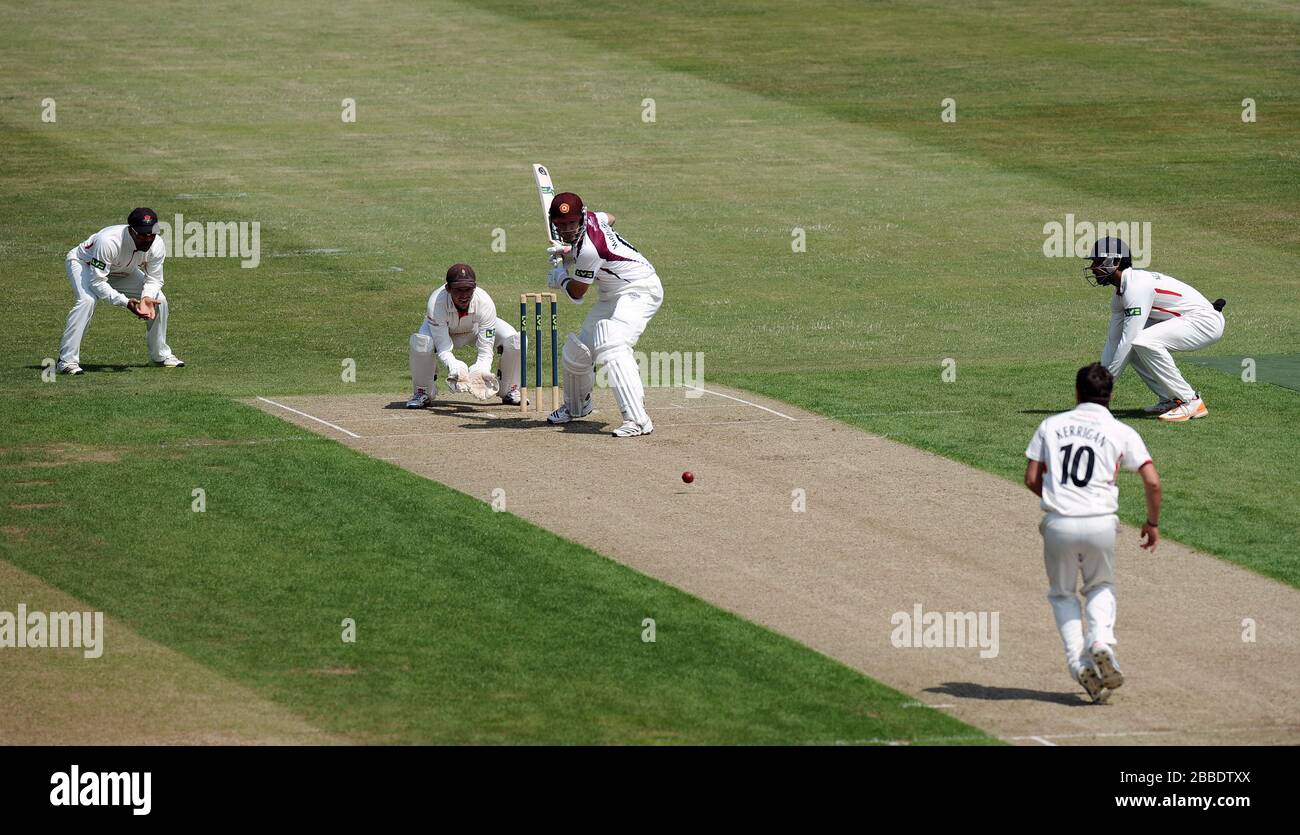 Northamptonshire's James Middlebrook batting Stock Photo - Alamy