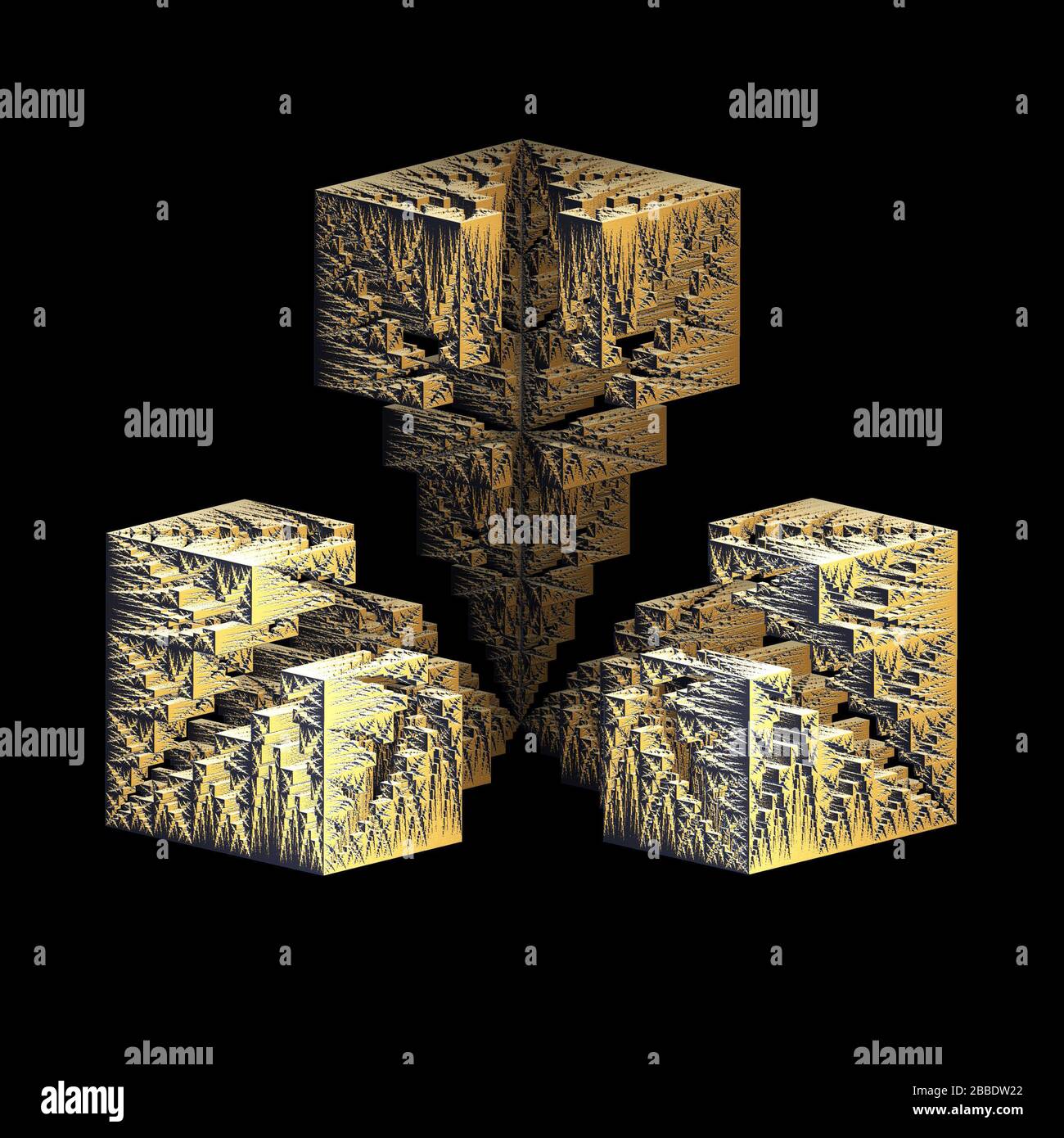 3D illustration of fractals calculated in the computer Stock Photo - Alamy