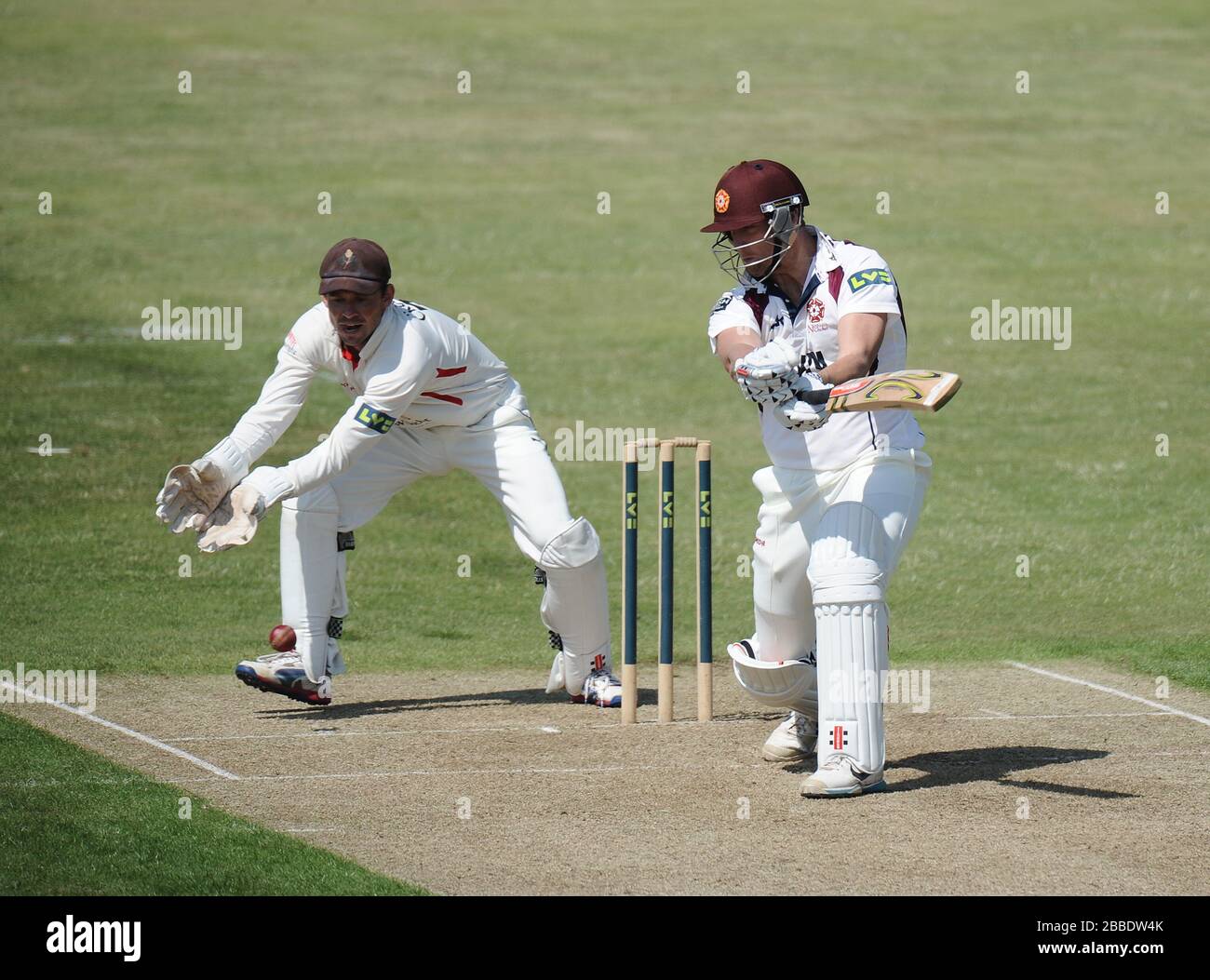 Northamptonshire's Cameron White and Lancashire's Gareth Cross Stock ...