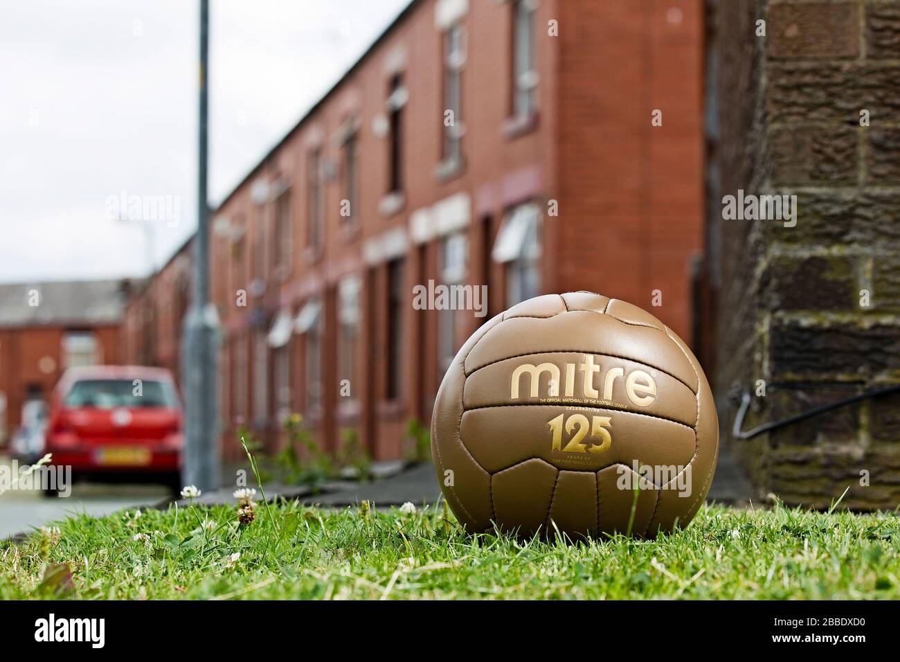 A commemorative football on Alice Street, scene of the first Football ...