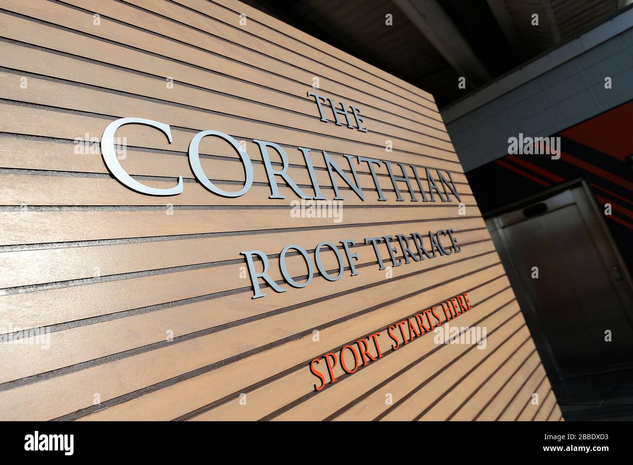 The entrance to the Corinthian Roof Terrace Stock Photo - Alamy