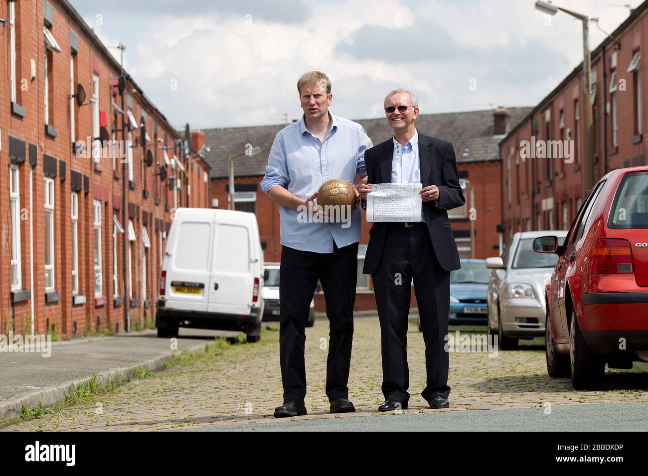 Robert Boyling (right) of the British Library and author Mark Metcalf ...